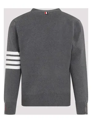 Thom Browne 4-bar Milano Stitch Cardigan - Medium Gray