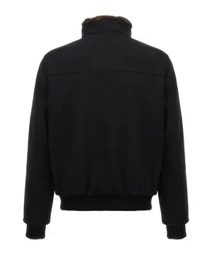 MOORER Bellati-mrw Jacket With Removable Fur Collar - Black