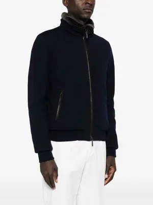MOORER Bellati-mrw Jacket With Removable Fur Collar - Black