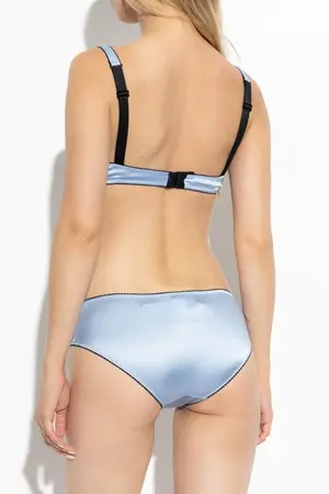 Dolce & Gabbana Dolce Gabbana Elastic Waist Satin Panties - Blue