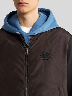 Etro Logo-embroidered Zip-up Bomber Jacket