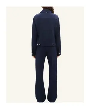COURREGES Twill Trucker Jacket - Black