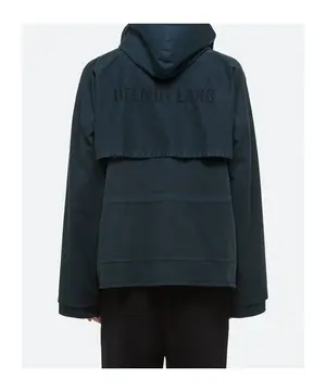 Helmut Lang Garment-dyed Zip-up Windbreaker With Drawstring Detail - Black