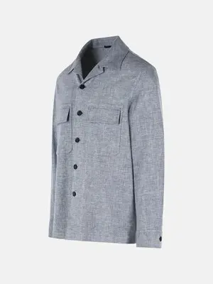 Zegna Button-up Flap-pocket Shirt - Gray