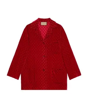 Gucci Gg Velvet Shirt - Red