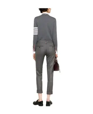 Thom Browne Super 120's Twill Skinny Trousers - Medium Gray