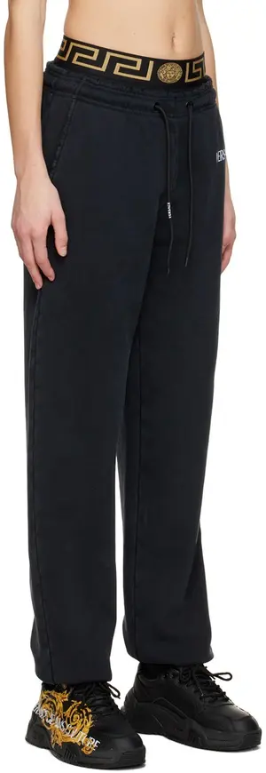 Versace Logo Printed Drawstring Sweatpants