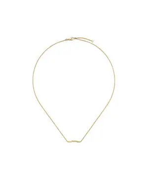 Gucci 18k Gold Engraved Bar Pendant Necklace - Yellow