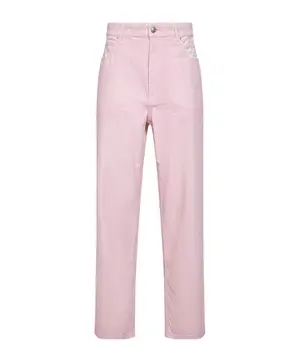 Marni Logo Patch Straight Leg Jeans - Pink