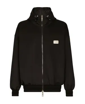 Dolce & Gabbana Reversible Zip-up Jacket With Logo Detail - Black