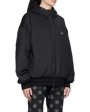 Dolce & Gabbana Reversible Zip-up Jacket With Logo Detail - Black