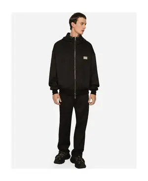Dolce & Gabbana Reversible Zip-up Jacket With Logo Detail - Black