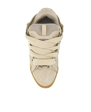 LANVIN Curb Lace-up Sneakers - Nude