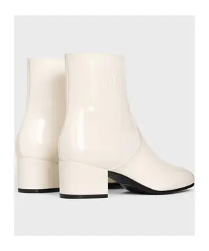 Celine Les Bottes Triomphe Zipped Boot In Patent Calfskin