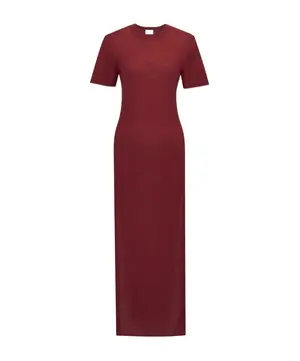 Saint Laurent Long Sleeve Crewneck Dress