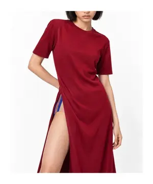 Saint Laurent Long Sleeve Crewneck Dress