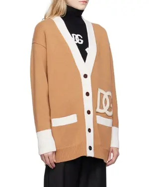 Dolce & Gabbana Logo Patch V-neck Cardigan