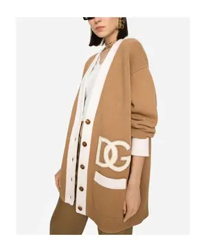 Dolce & Gabbana Logo Patch V-neck Cardigan