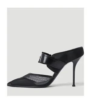 Alexander McQueen Punk Buckle Heeled Mules