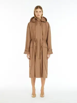 Max Mara Hooded Drawstring Coat - Cuoio