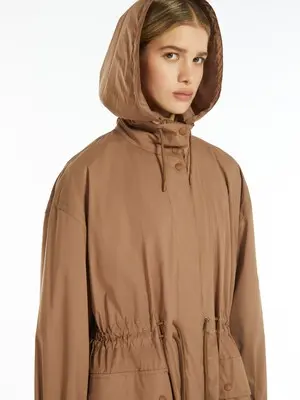 Max Mara Hooded Drawstring Coat - Cuoio