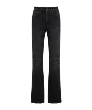JEAN PAUL GAULTIER High Waist Lace-up Jeans