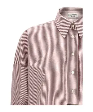 Brunello Cucinelli Striped Long Sleeve Shirt