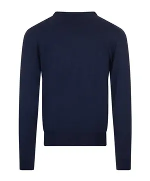 Fedeli Long-sleeved Crewneck Jumper - Black