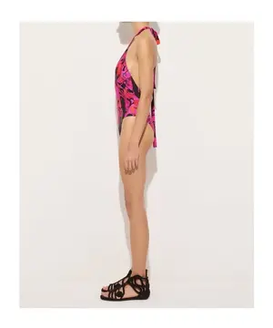 Emilio Pucci Halterneck Printed One Piece Swimsuit