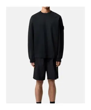 Stone Island Crewneck Sweatshirt With Ghost Badge - Black
