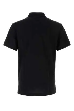 Burberry Logo Embroidered Short-sleeved Polo Shirt - Black