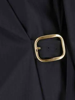 Loewe Buckle Detailed Gathered Midi Dress