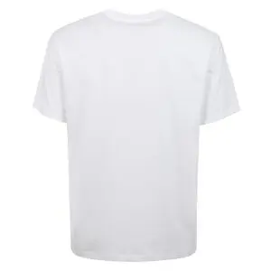 AMI Paris Logo Embroidered Crewneck T-shirt - White