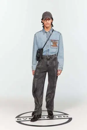 Y/project Draped Low-rise Wide-leg Jeans