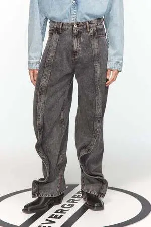 Y/project Draped Low-rise Wide-leg Jeans