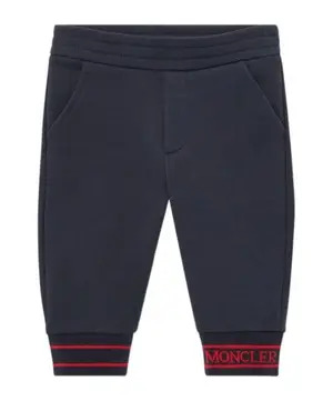 Moncler Logo Patch Sweatpants With Ribbed Cuffs