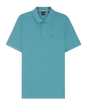 Hugo Boss Logo-embroidered Polo Shirt - Blue