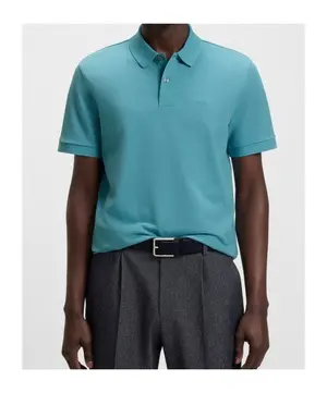 Hugo Boss Logo-embroidered Polo Shirt - Blue