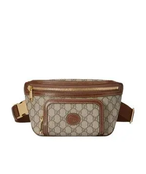 Gucci Gg Supreme Belt Bag - Brown