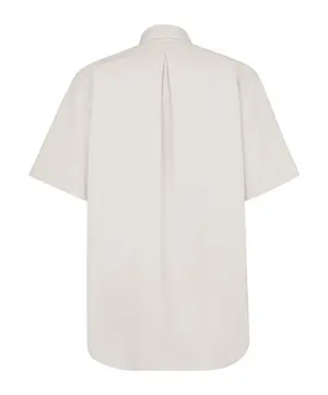 Fendi Logo Embroidered Short-sleeved Shirt - Beige