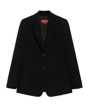 Max Mara Linz Single-breasted Tailored Blazer - Black