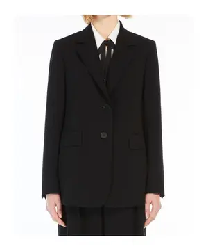 Max Mara Linz Single-breasted Tailored Blazer - Black