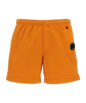 C.P. COMPANY Lens Detail Swim Shorts - Orange