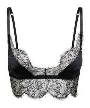 Dolce & Gabbana Dolce Gabbana Lace Satin Bra - Black
