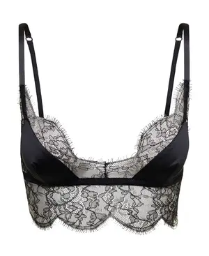 Dolce & Gabbana Dolce Gabbana Lace Satin Bra - Gray