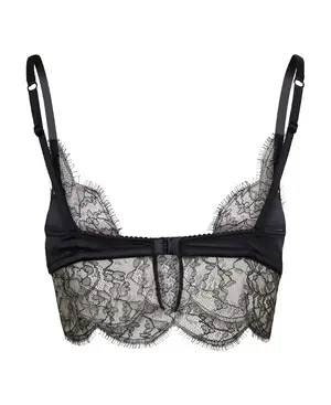 Dolce & Gabbana Dolce Gabbana Lace Satin Bra - Gray