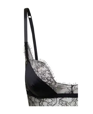 Dolce & Gabbana Dolce Gabbana Lace Satin Bra - Gray