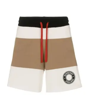 Burberry Logo Graphic Appliqué Shorts - White