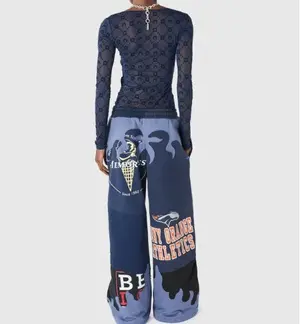 MARINE SERRE Moonogram Mesh Long Sleeve Top