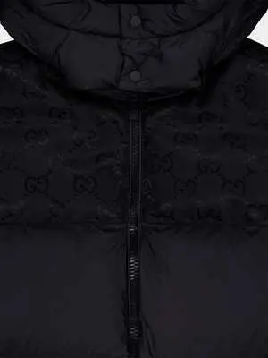 Gucci Zip-up Puffer Jacket With High Collar And Removable Hood